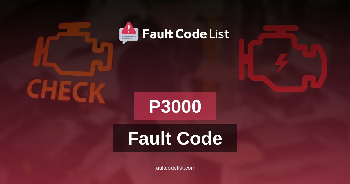 P3000 Fault Code Fault Code
